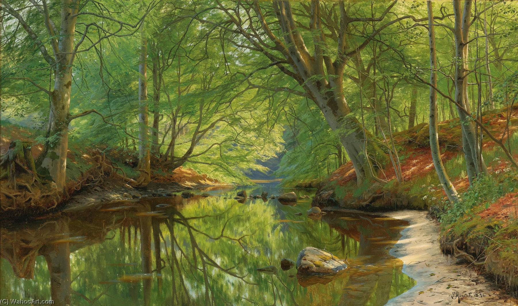 Forest Stream Painting