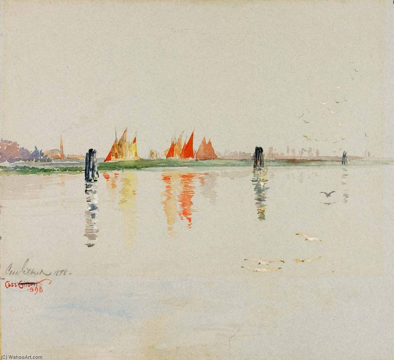 Art Reproductions The Lagoon, Venice, 1898 by Cass Gilbert (1859-1934 ...