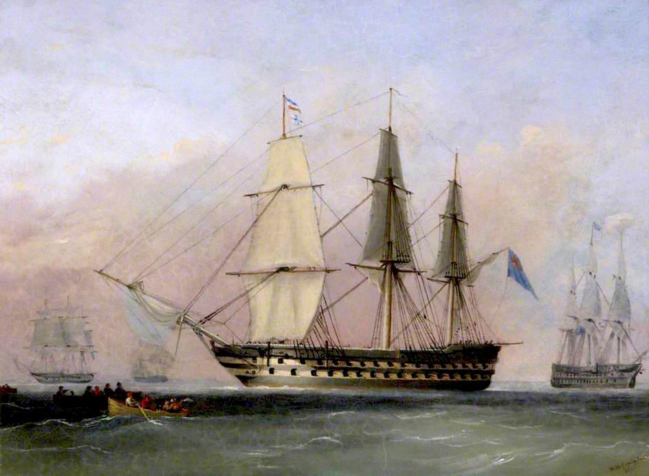 Obter Gravura De Qualidade De Museu HMS `poderoso `, 1840 por Nicholas Matthew Condy (1816-1851 ...