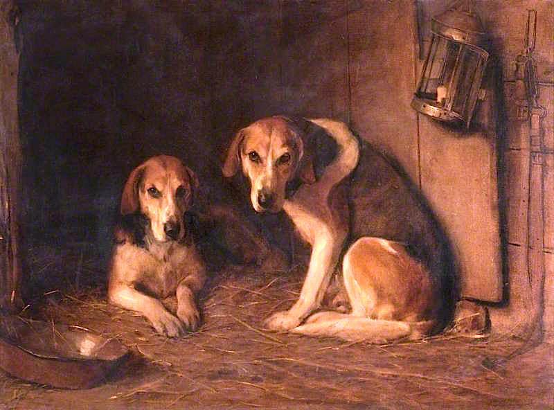 Foxhounds, 1910 by Samuel Fulton Samuel Fulton | WahooArt.com