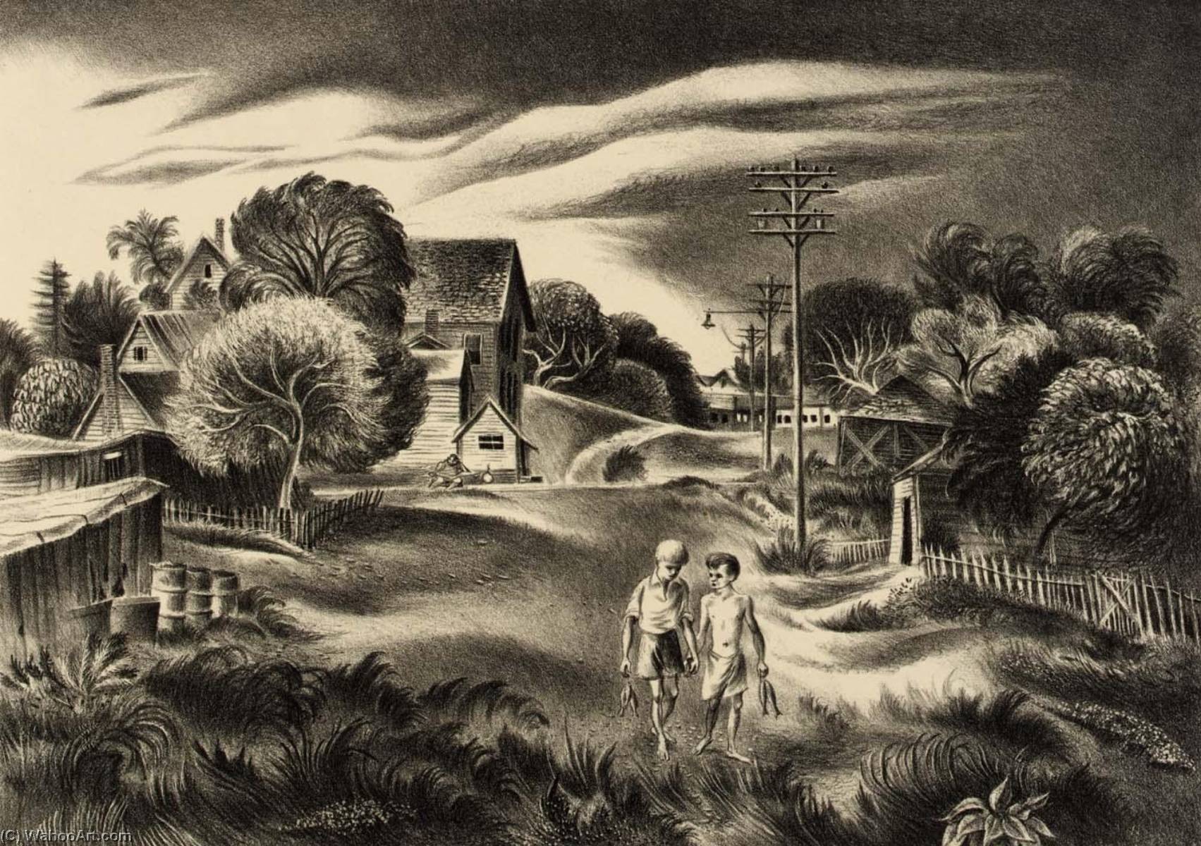 Summertime, 1945 by Aaron Bohrod (1907-1992) Aaron Bohrod | WahooArt.com