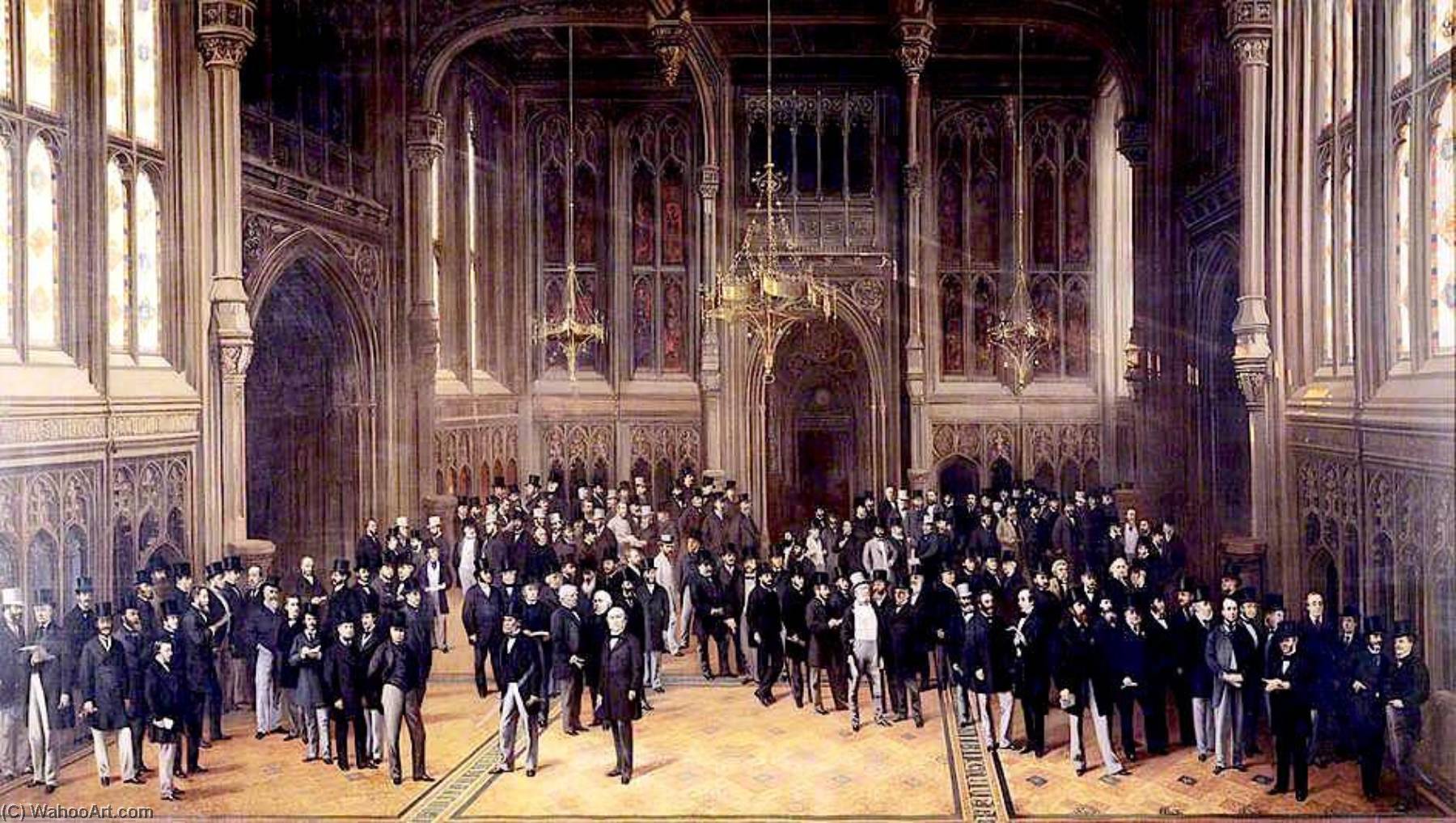 Get Paintings Reproductions Lobby of the House of Commons, 1872 1873 by ...
