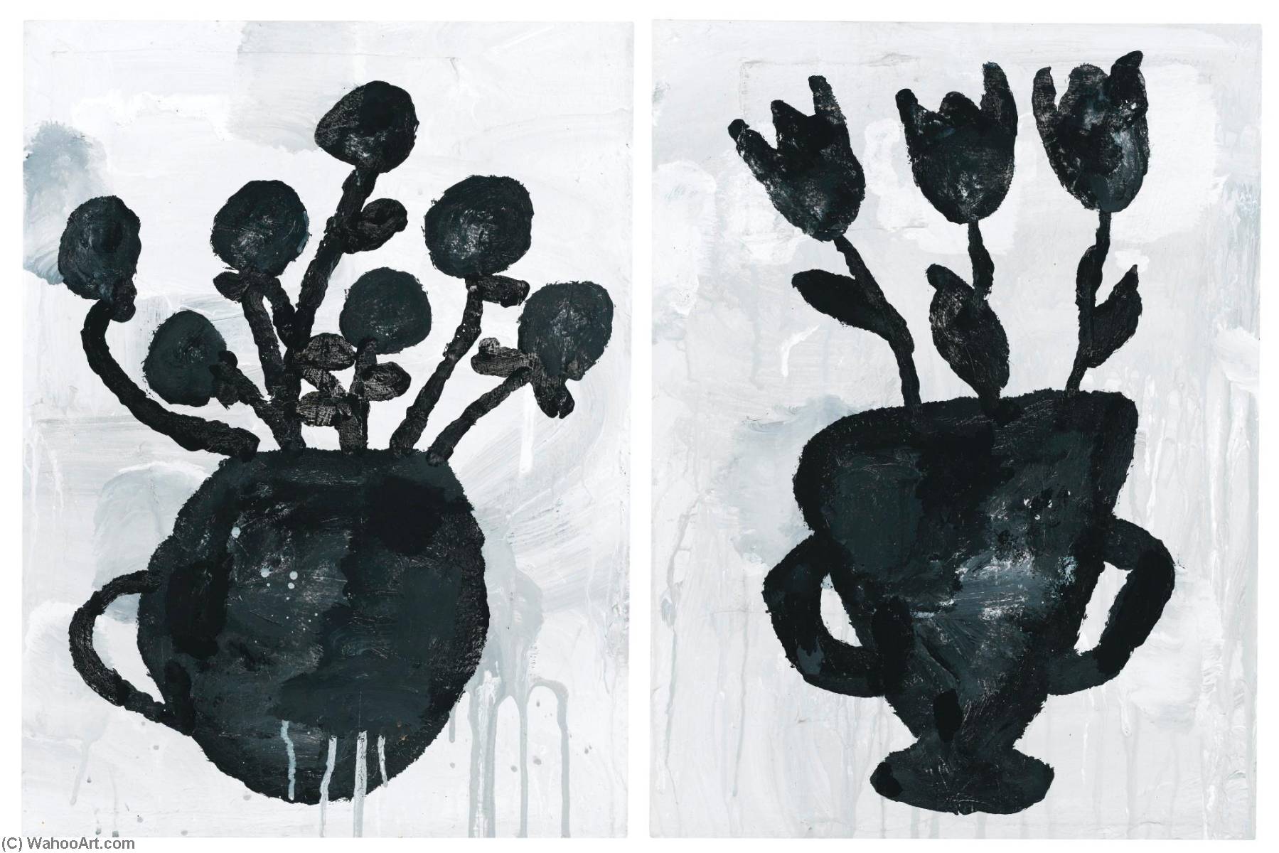 Flores por Donald Baechler (1956-2022) Donald Baechler | WahooArt.com