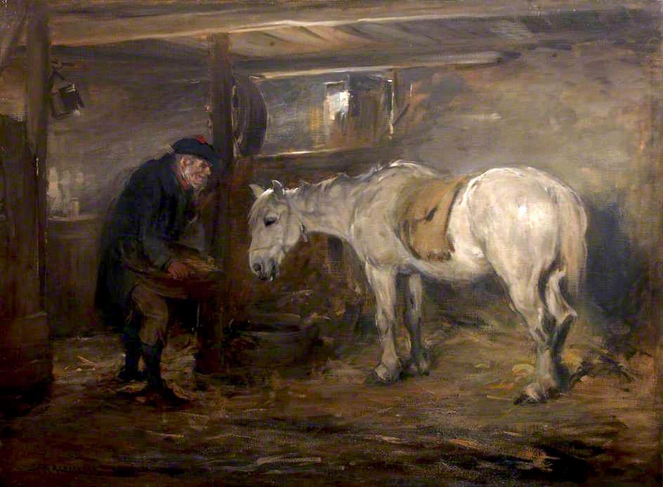Order Artwork Replica Feeding the Horse by Robert L Alexander (1840 ...