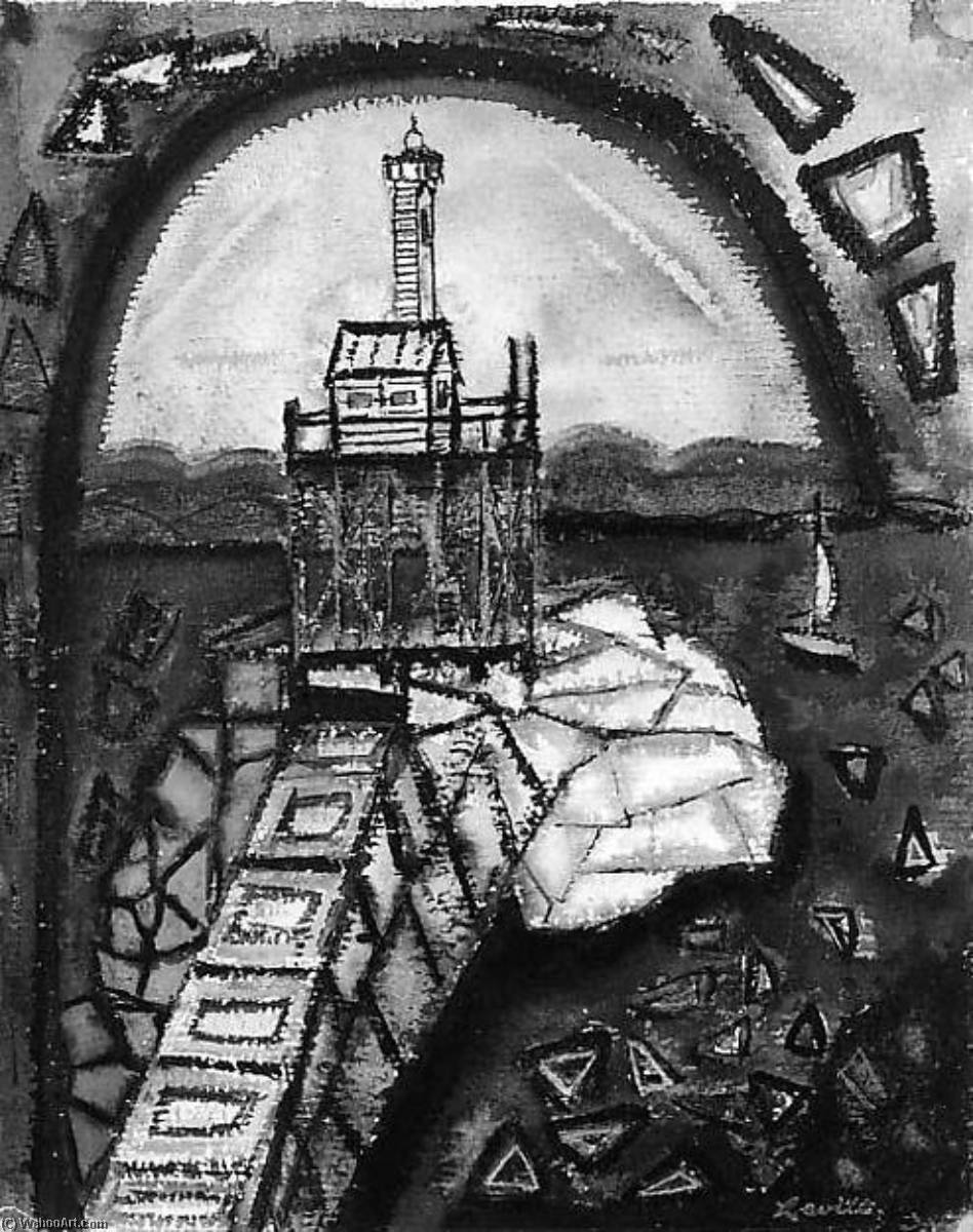 The Lighthouse, 1947 by Alfred Levitt (1894-2000) Alfred Levitt ...