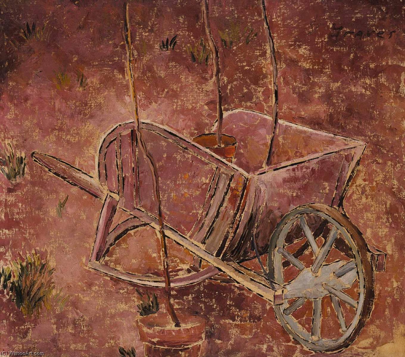Wheelbarrow, 1934 by Morris Graves (1910-2001) Morris Graves | WahooArt.com