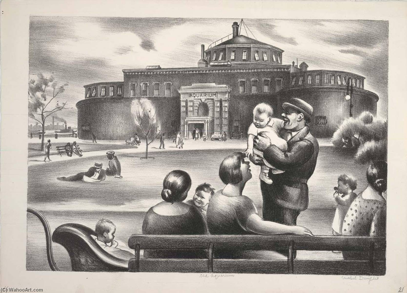 Old Aquarium by Mabel Dwight Mabel Dwight | WahooArt.com