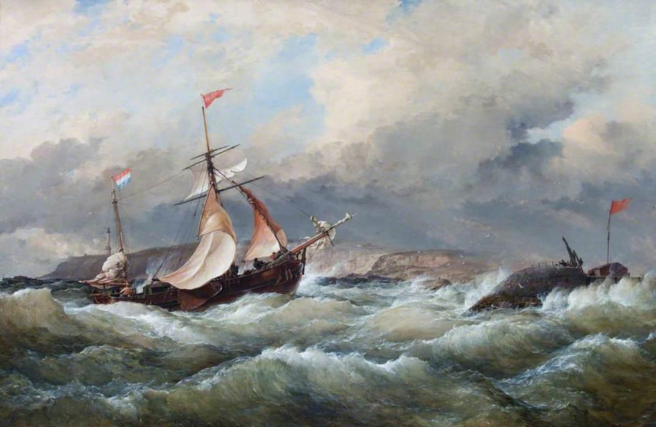 Get Art Reproductions A Dutch Galliot Entering Aberdeen Harbour in a ...