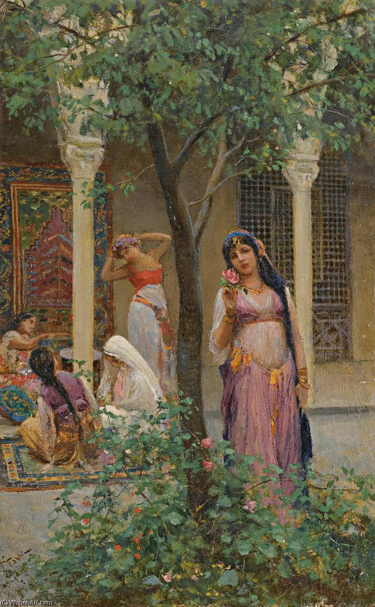 Buy Museum Art Reproductions English The Turkish Rose by Fabbio Fabbi ...