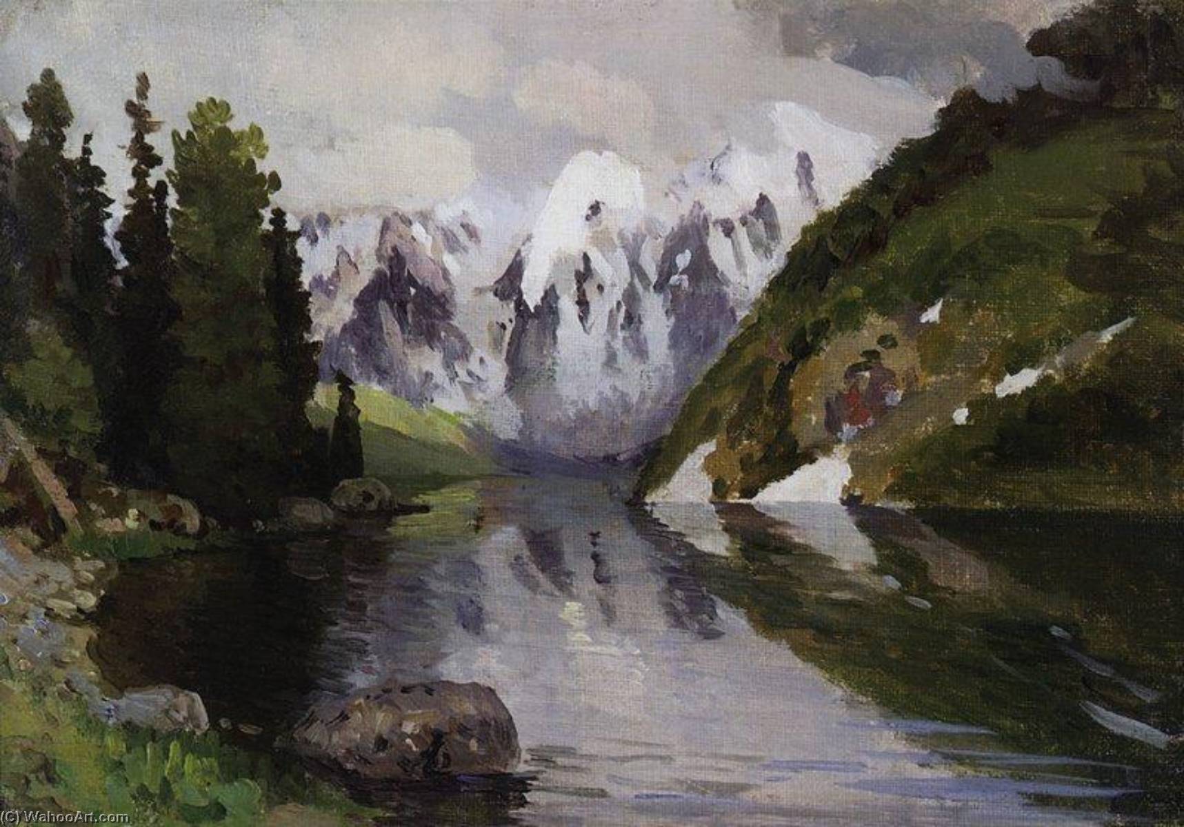 Purchase Oil Painting Replica A Lake by Grigory Gurkin (1870-1937 ...