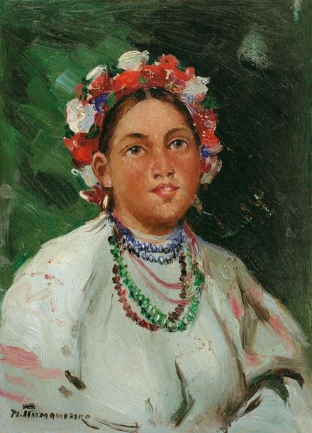 Reproduções De Pinturas Uma menina por Nikolai Pimonenko (1862-1912 ...