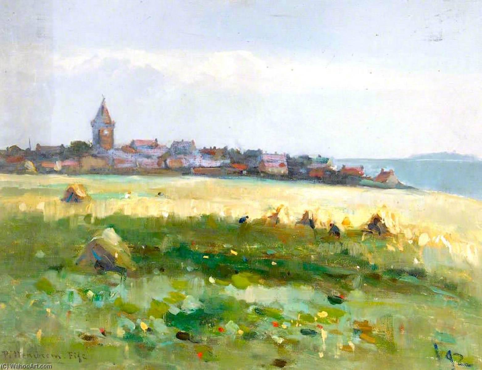 Comprar Reproducciones De Arte Del Museo Escena de cosecha de William Henry Charlton (1846-1918 ...