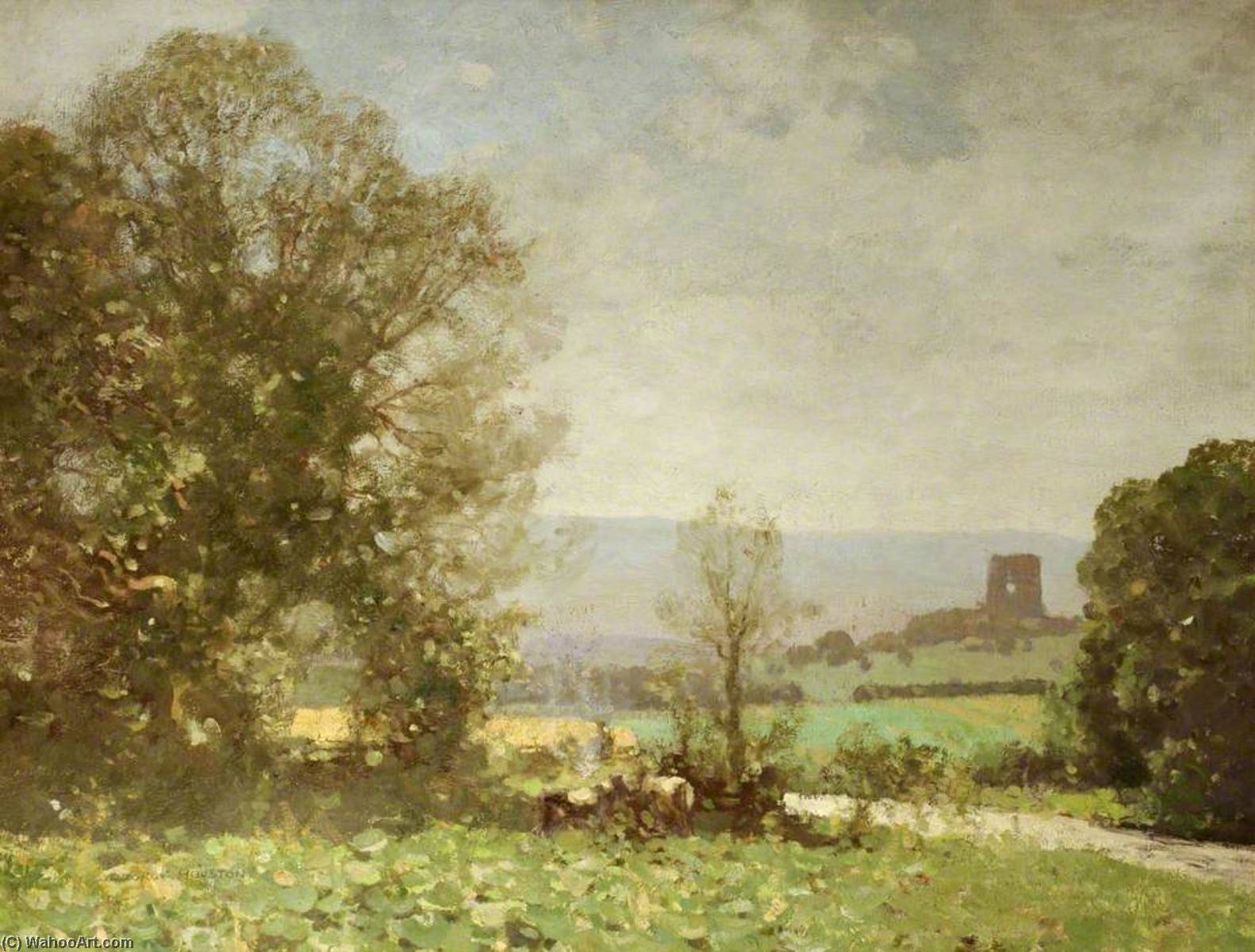 Buy Museum Art Reproductions Landscape – Dundonald Castle by George ...