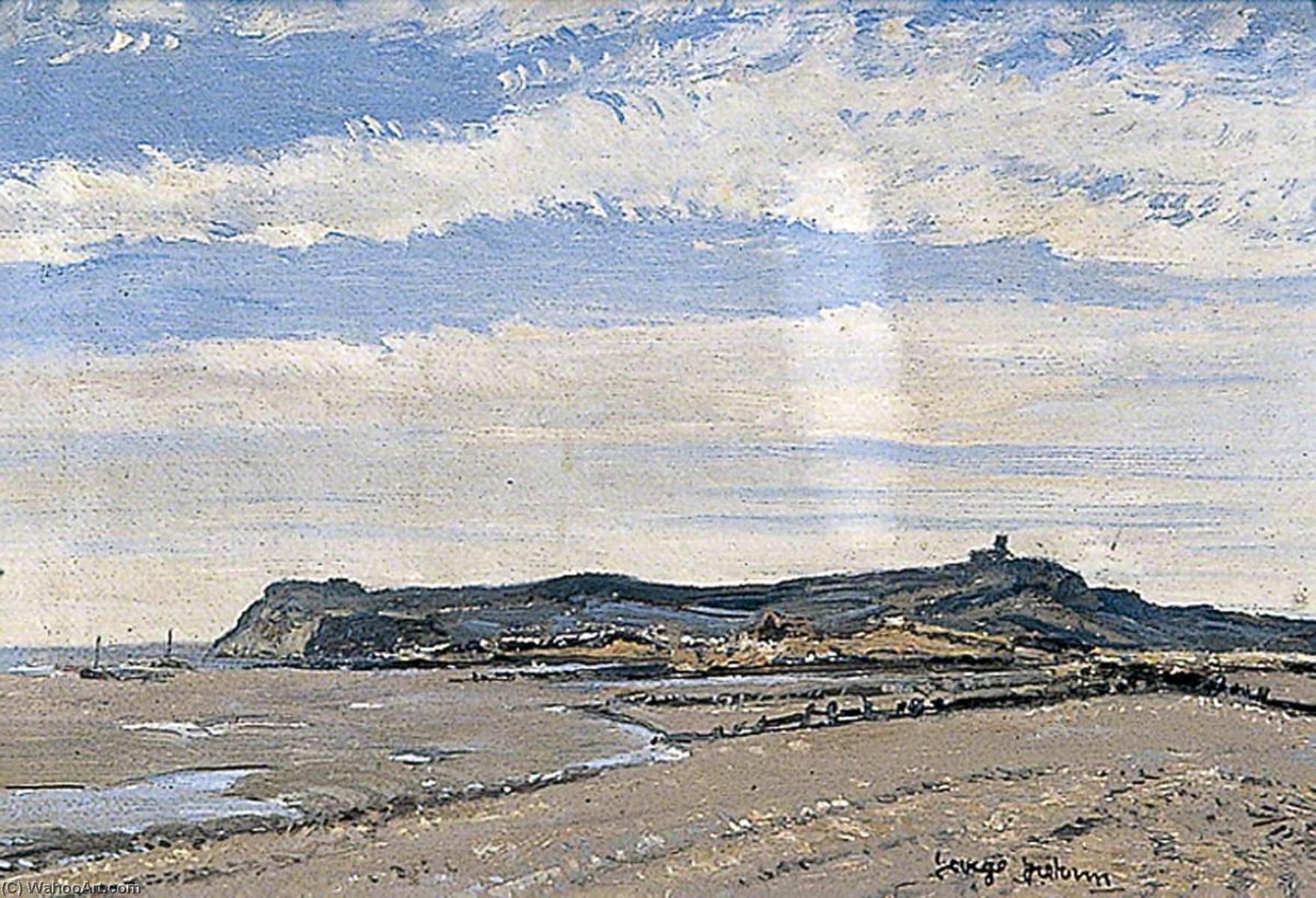 Paintings Reproductions Fairlight Hills from Winchelsea Beach, East ...