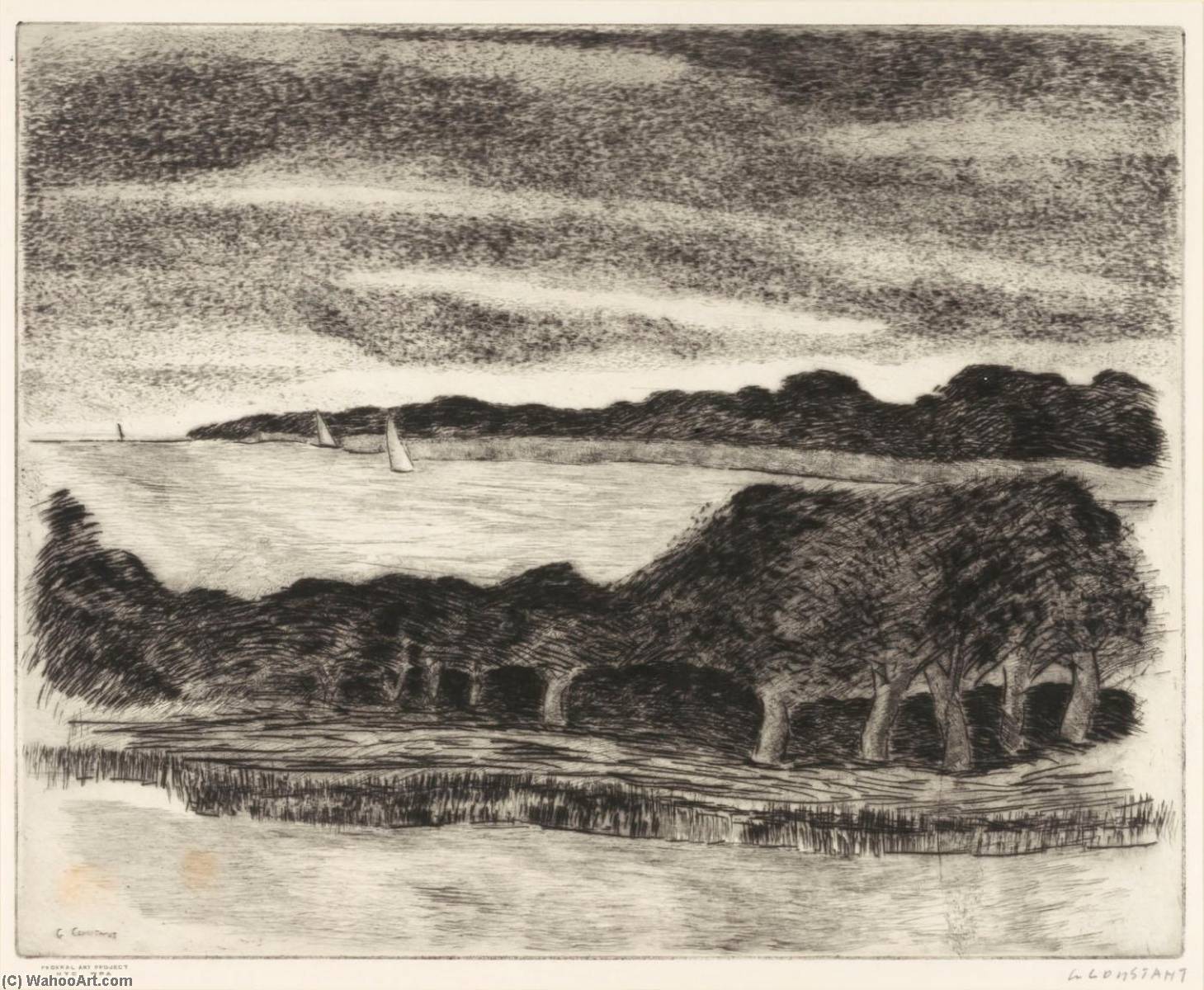 Obtener Reproducciones De Bellas Artes Isla de Fisher, 1938 de George ...