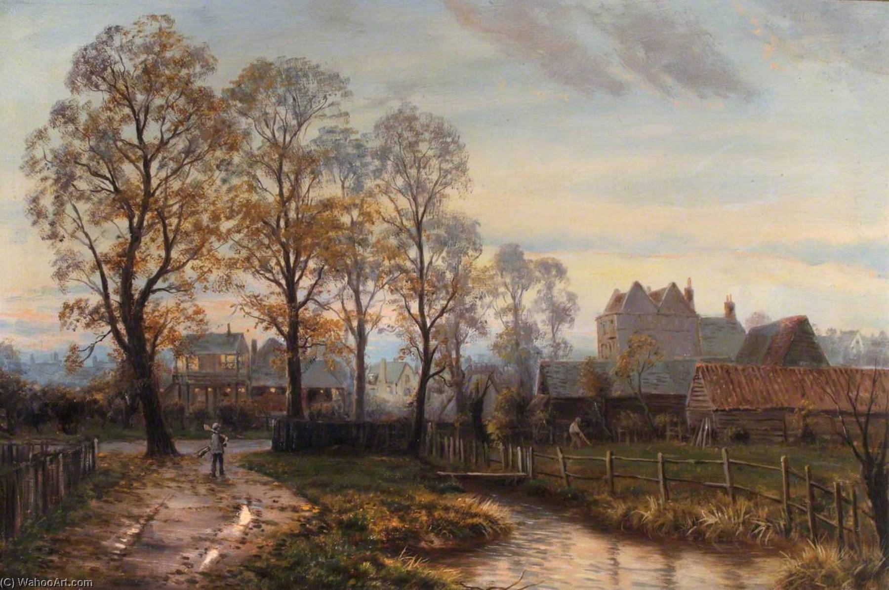 Reproducciones De Bellas Artes La granja de Asplin de John Bonny (1874 ...