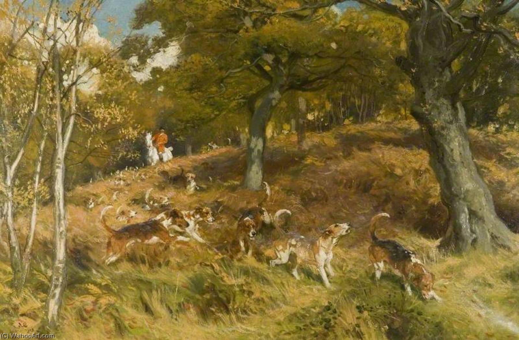 Holen Museumsqualität Prints Jagd Szene, 1913 von John Charlton (1849 ...