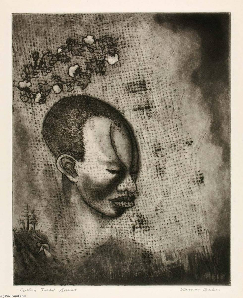 Museum Art Reproductions Cotton Field Saint, 1942 by Lamar Baker ...