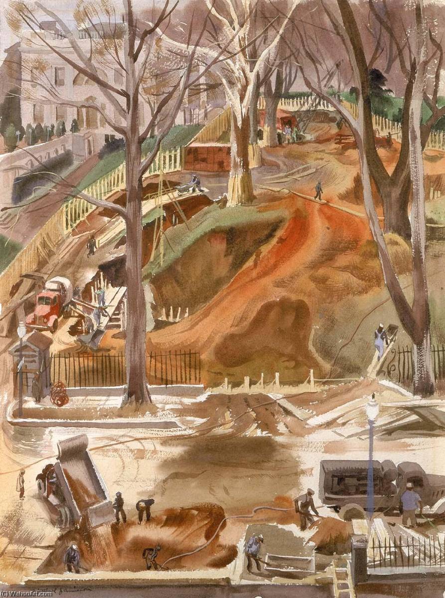 Get Art Reproductions Excavation at the White House, 1941 by Mitchell ...