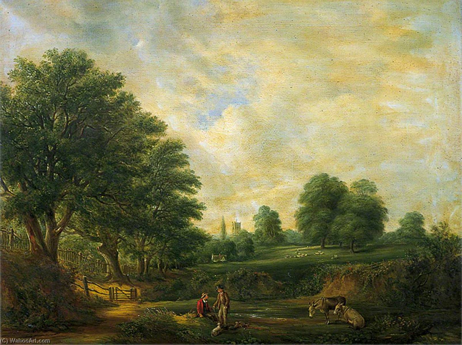Commander Reproductions D'art Paysage à Christchurch Parc, Suffolk ...