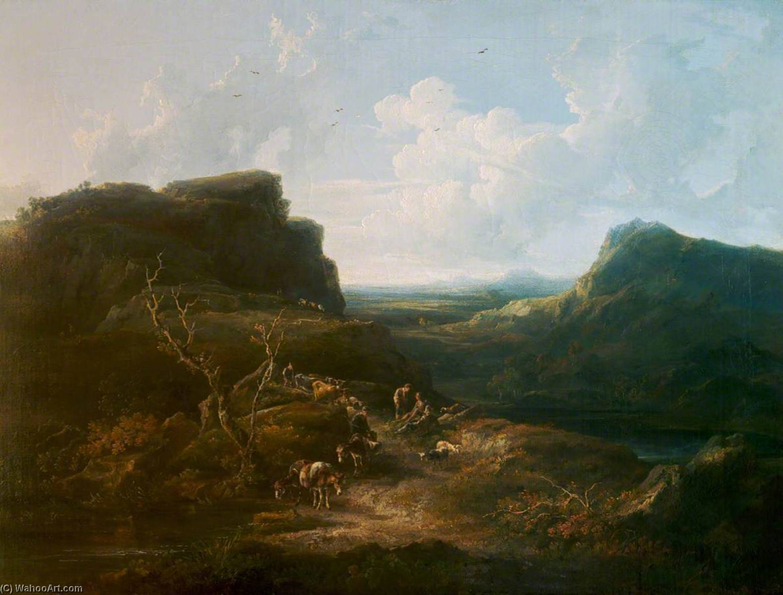 Museum Art Reproductions Mountainous Landscape by Samuel Williamson ...