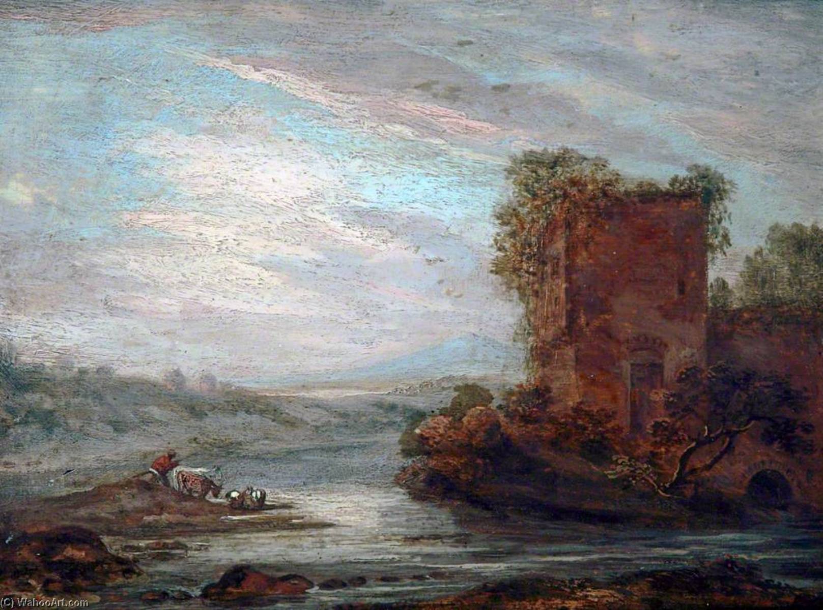 Art Reproductions Castle Keep and Moat by Samuel Williamson (1792-1840 ...