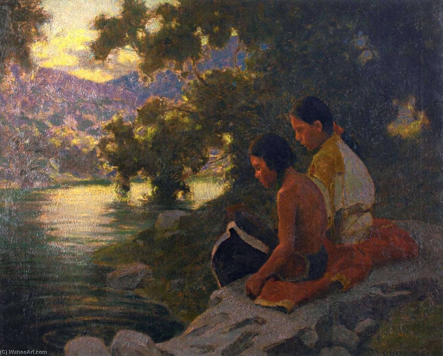 Get Paintings Reproductions Evening Reverie, 1911 by Eanger Irving ...