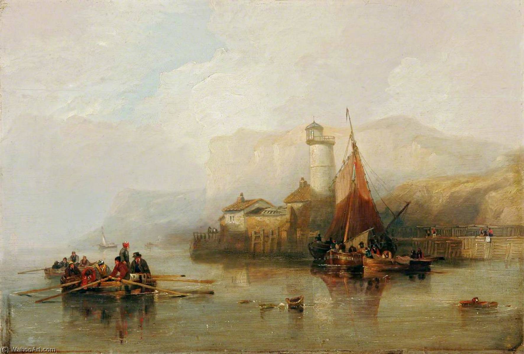 Paintings Reproductions Tetley Water by Joseph Stannard (1797-1830 ...