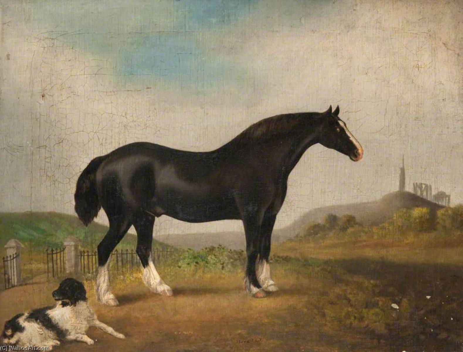 Black Horse and a Dog by James Howe James Howe | WahooArt.com