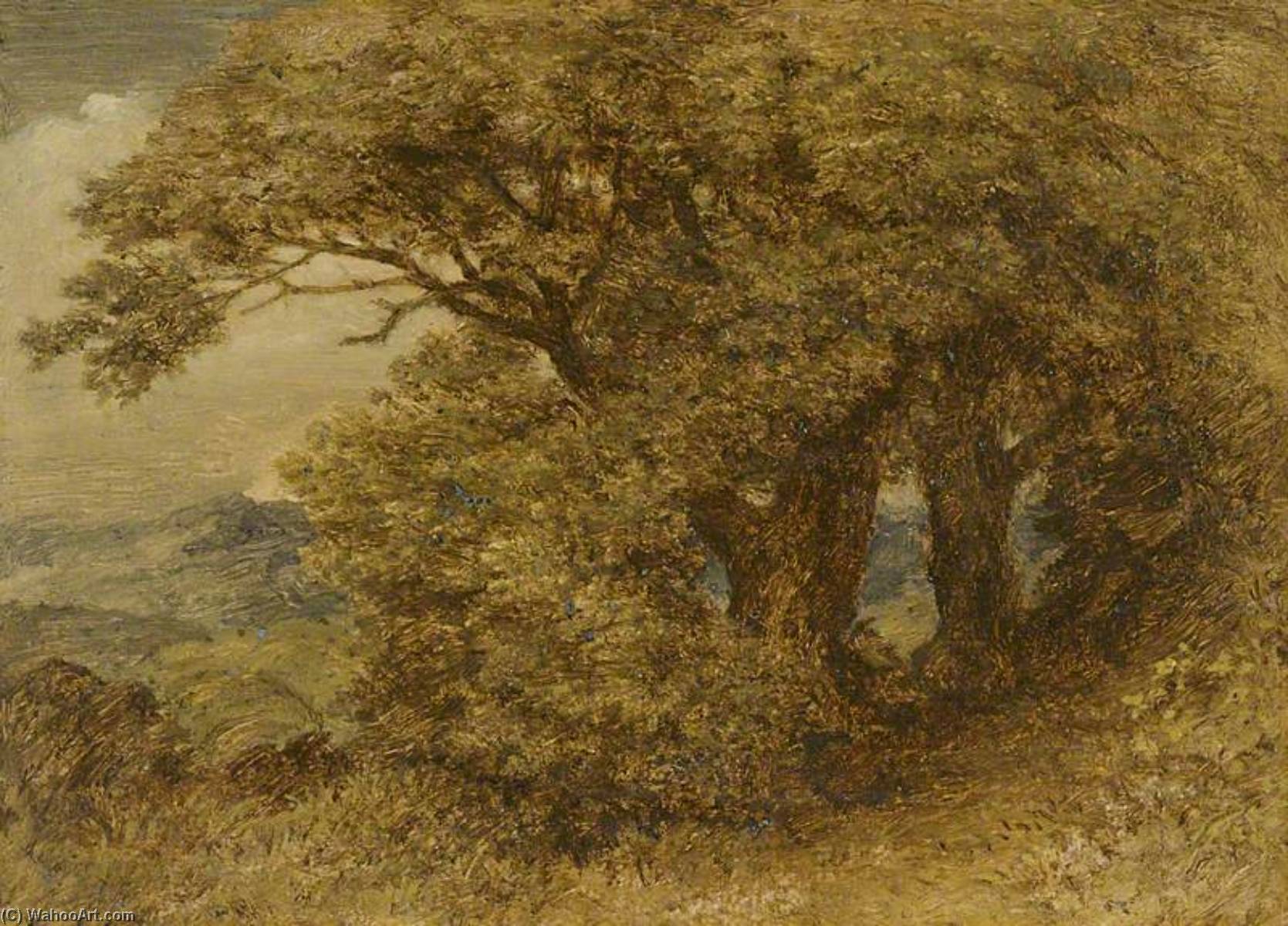 Museum Art Reproductions Oak Trees in Summer by Edward Calvert (1799 ...