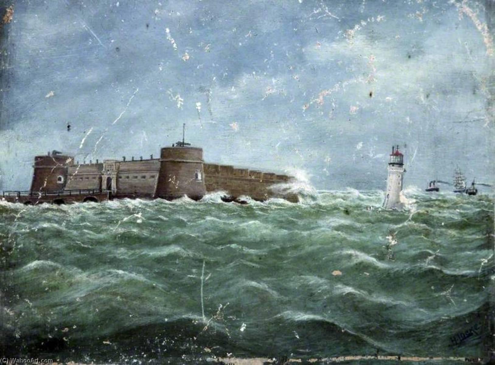 Reproducciones De Arte Perch Rock Fort, New Brighton, Wirral, 1862 de ...