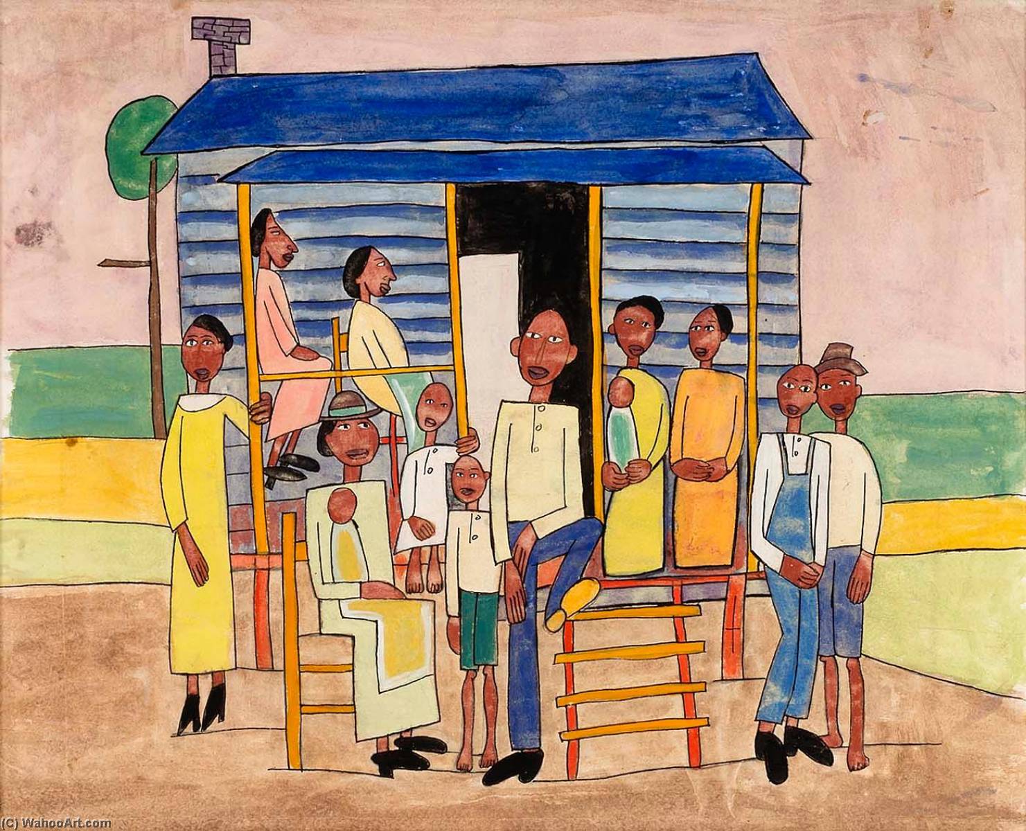 Obtener Reproducciones De Bellas Artes Escena familiar, 1941 de William ...