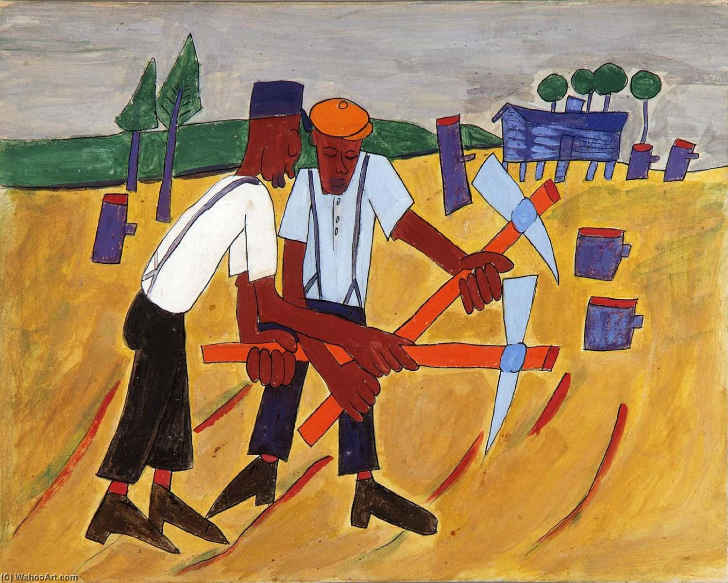 Order Artwork Replica Farm Workers, 1940 by William Henry Johnson ...
