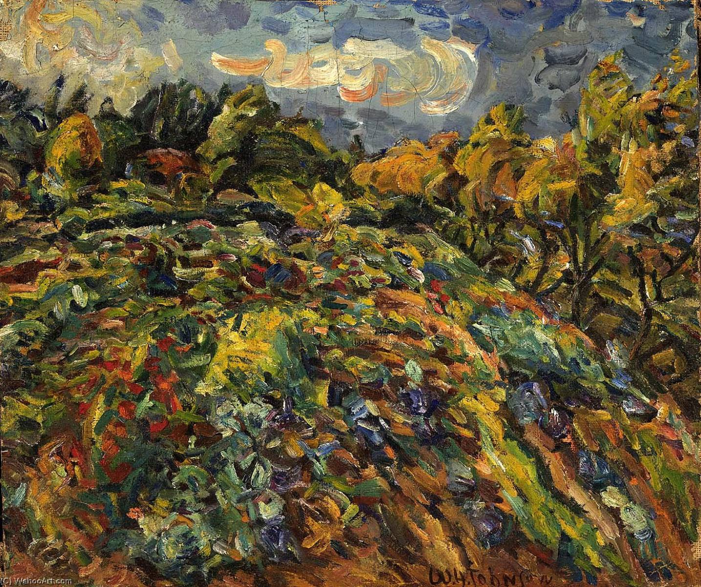 Stampe Di Qualità Del Museo Campo e alberi, 1933 di William Henry ...