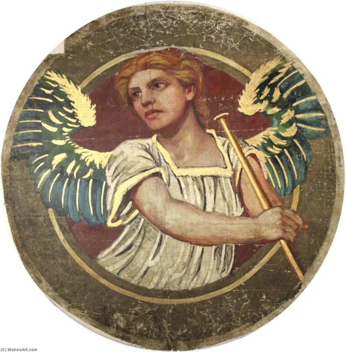Get Paintings Reproductions Angel with a Staff (cartoon for St Paul`s ...