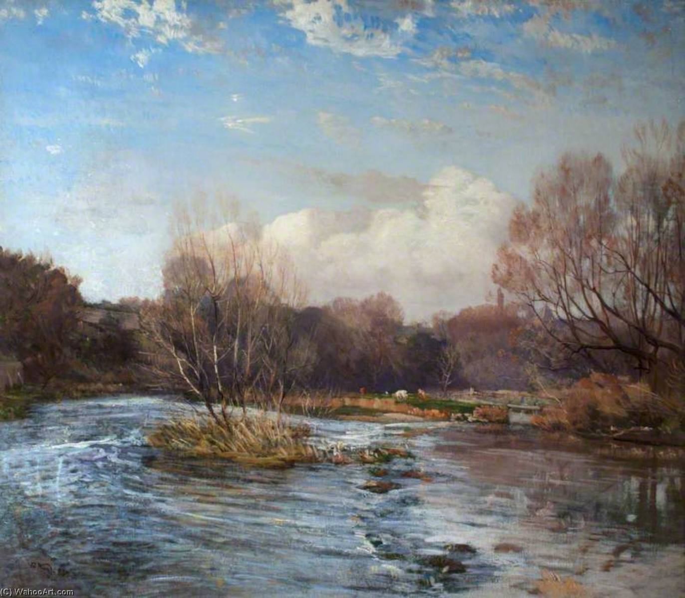 Oil Painting Replica Springtime, Prestonkirk, 1909 by Robert Noble ...