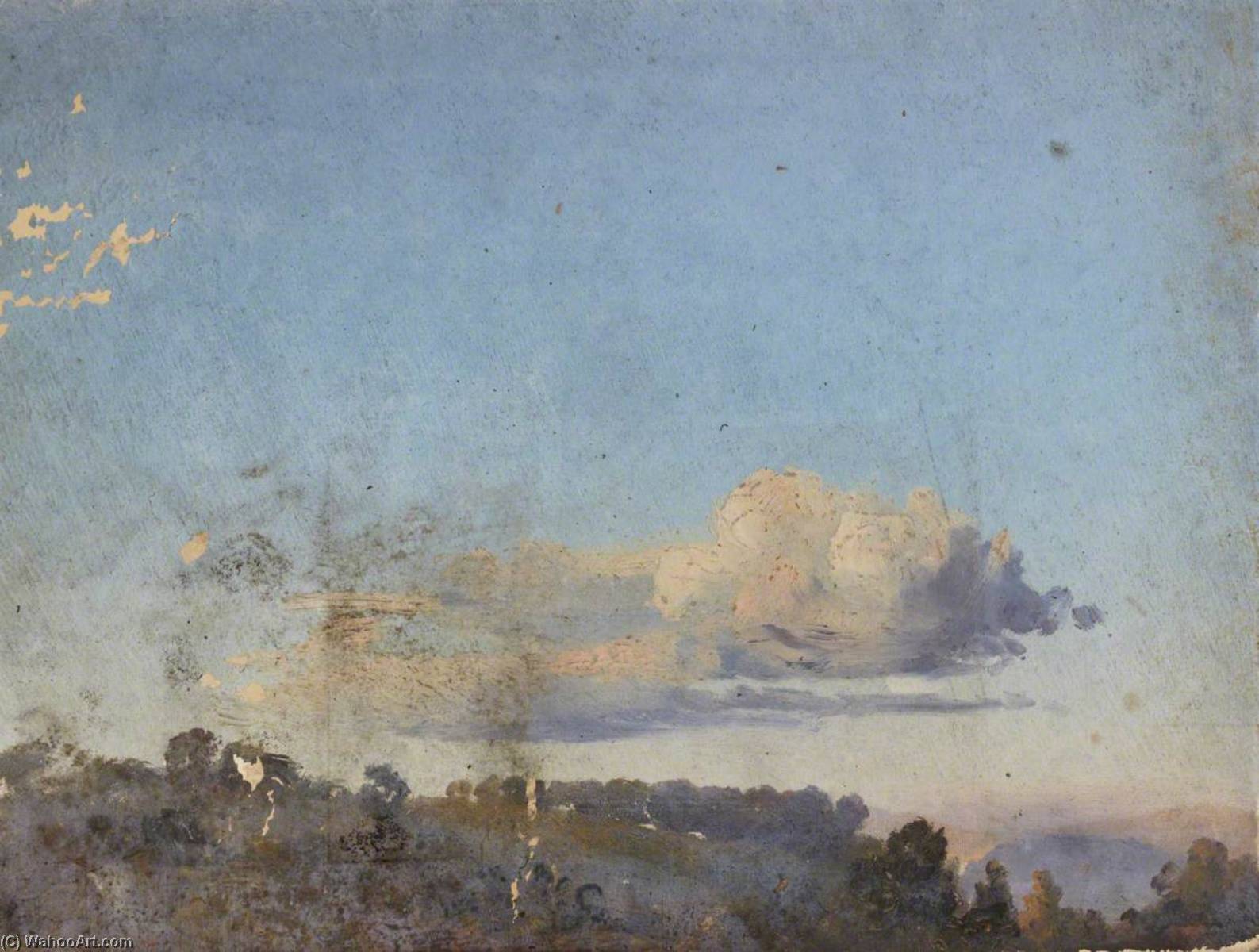 Get Art Reproductions Forest with Clouds by Thomas Stuart Smith (1815-1869) | WahooArt.com
