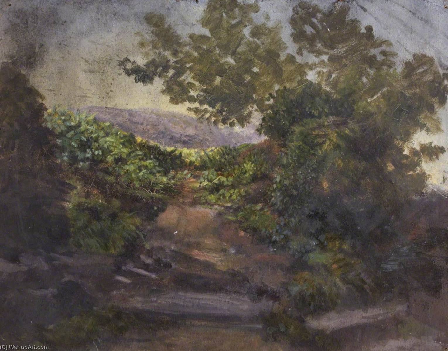 Obtenir Reproductions De Peintures Paysage avec Bushes et arbres de ...