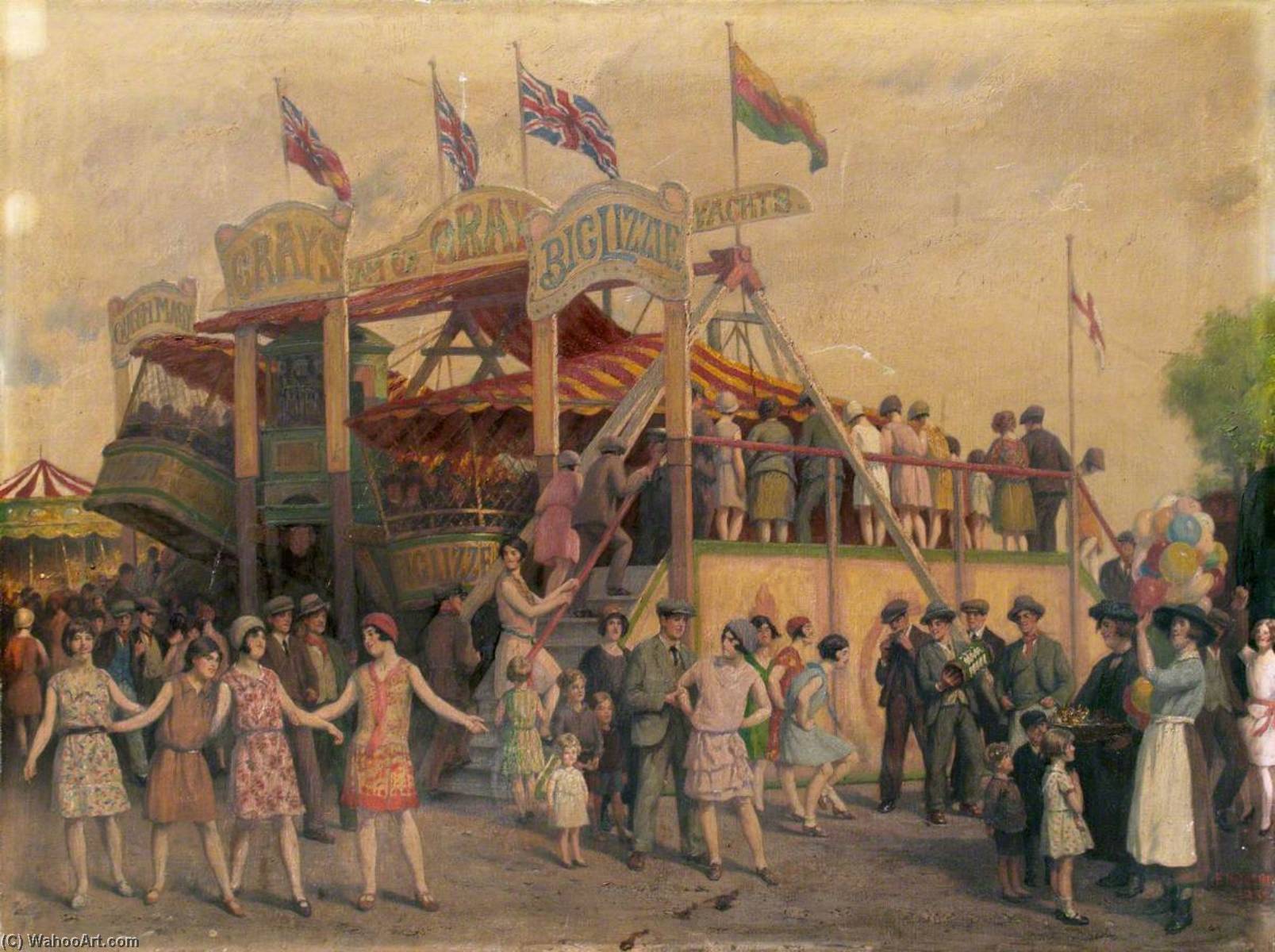 Reproductions D'art Hampstead Heath Fair, 1932 de Frederick Dudley ...