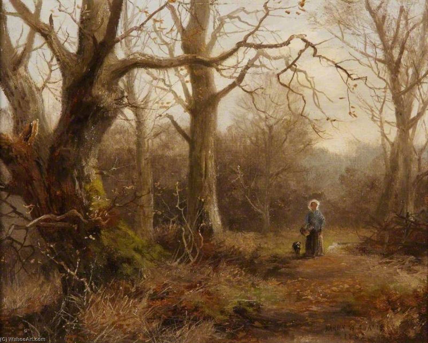 Gravura De Qualidade De Museu Woodland Scene, 1892 por Harry William ...