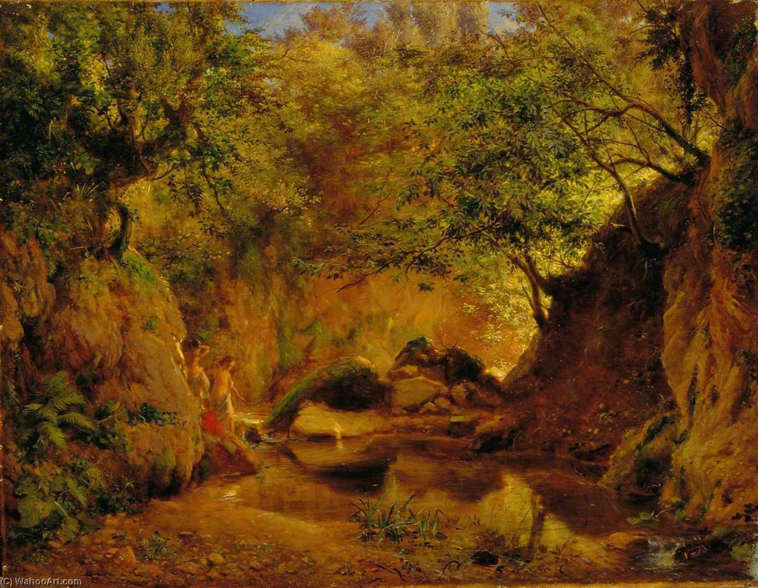 Museum Kunstreproduktionen The Bathers von Thomas Stuart Smith (1815-1869) | WahooArt.com