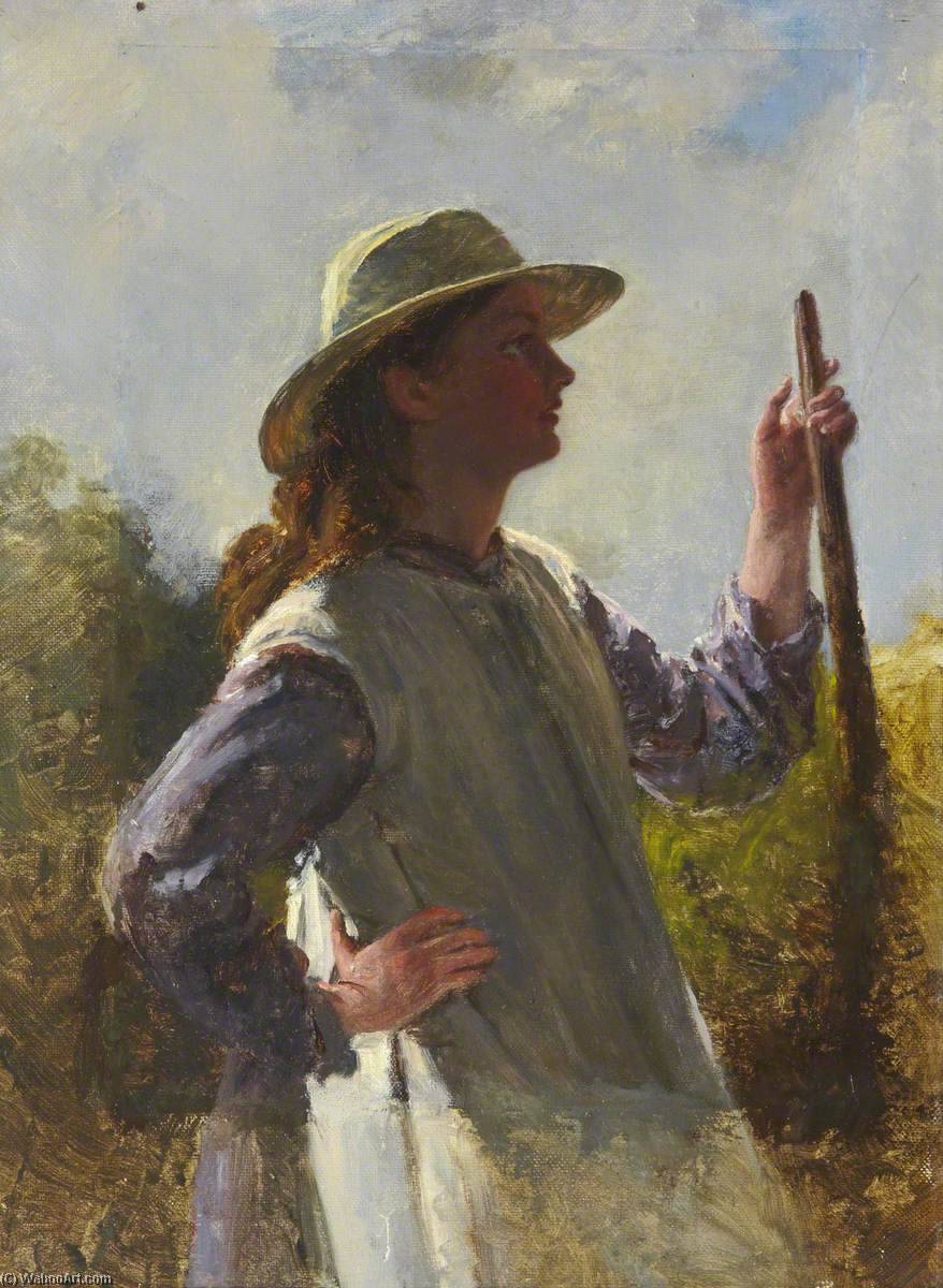 Paintings Reproductions The Young Haymaker by Thomas Stuart Smith (1815 ...