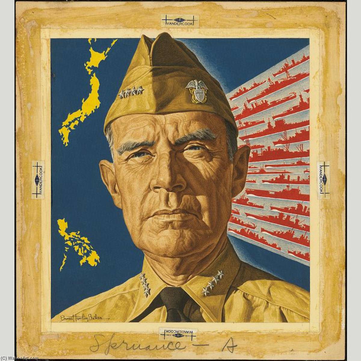 Oil Painting Replica Raymond A. Spruance, 1944 by Ernest Hamlin Baker ...