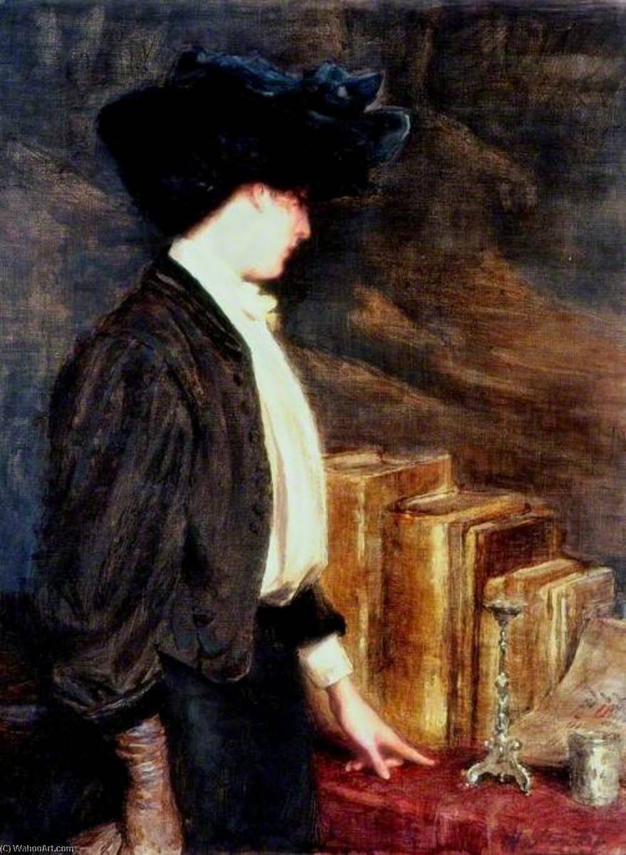 Reproducciones De Arte Del Museo Mujer mirando libros de Henry Straker ...