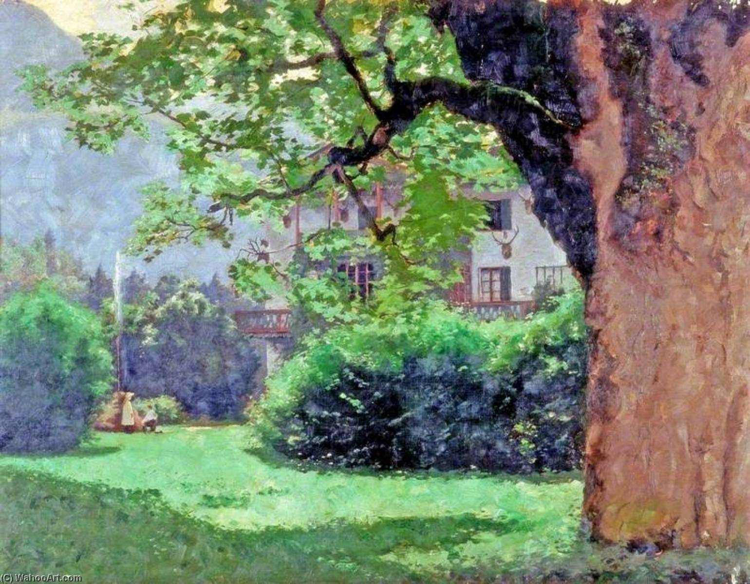 Art Reproductions Garden Scene by Henry Straker (1860-1943) | WahooArt.com