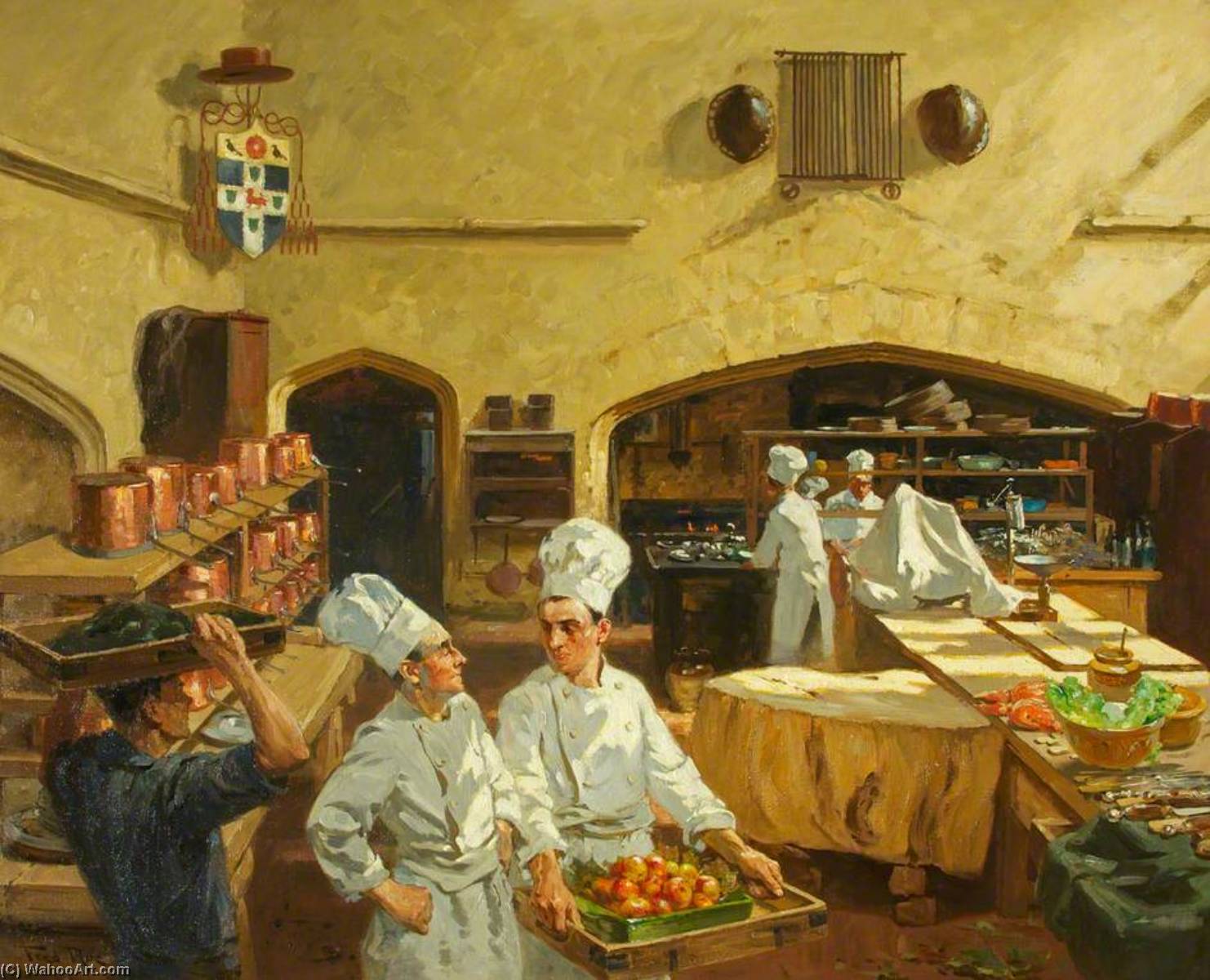 Museum Art Reproductions Cardinal`s Kitchen by Fred Roe (1864-1947 ...