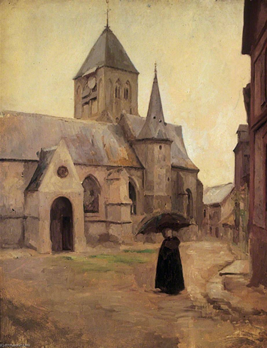 Museum Kunstreproduktionen Die Kirche, Veules les Roses, Normandie ...