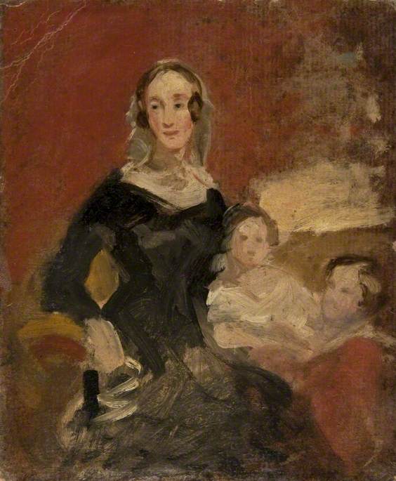 Buy Museum Art Reproductions Sketch of a Lady with Two Children by ...