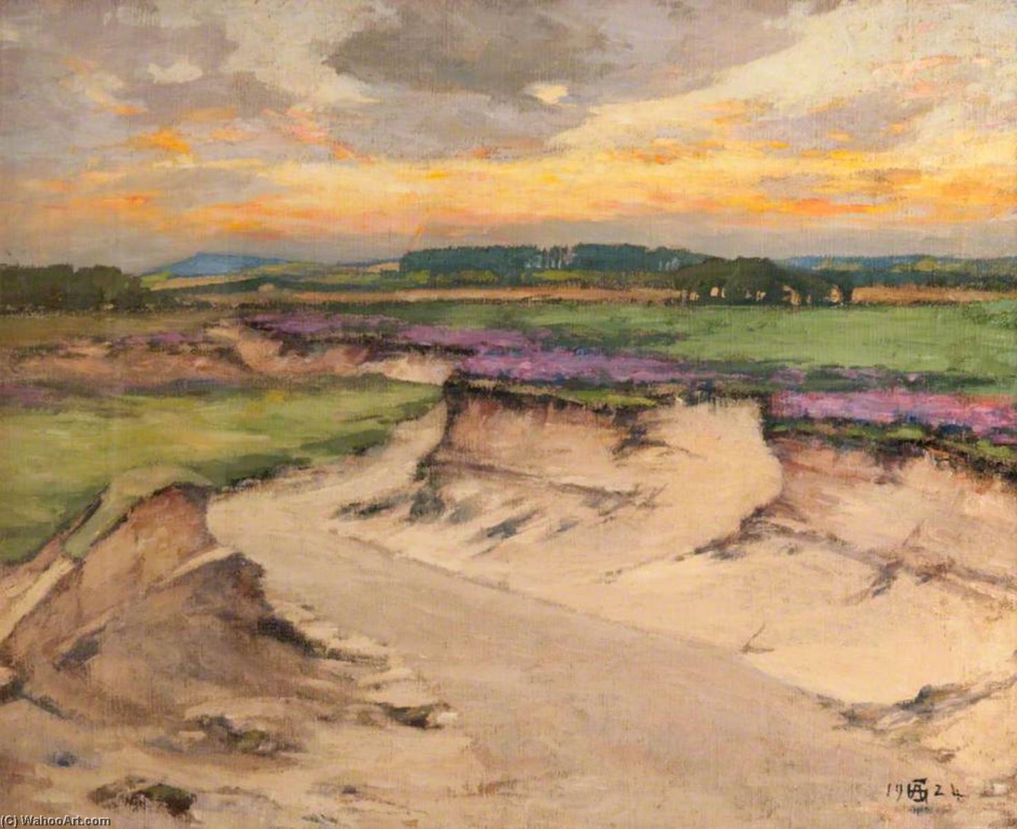 Reproduções De Arte The Moor, Tayport, 1924 por Alec Grieve (1864-1933 ...