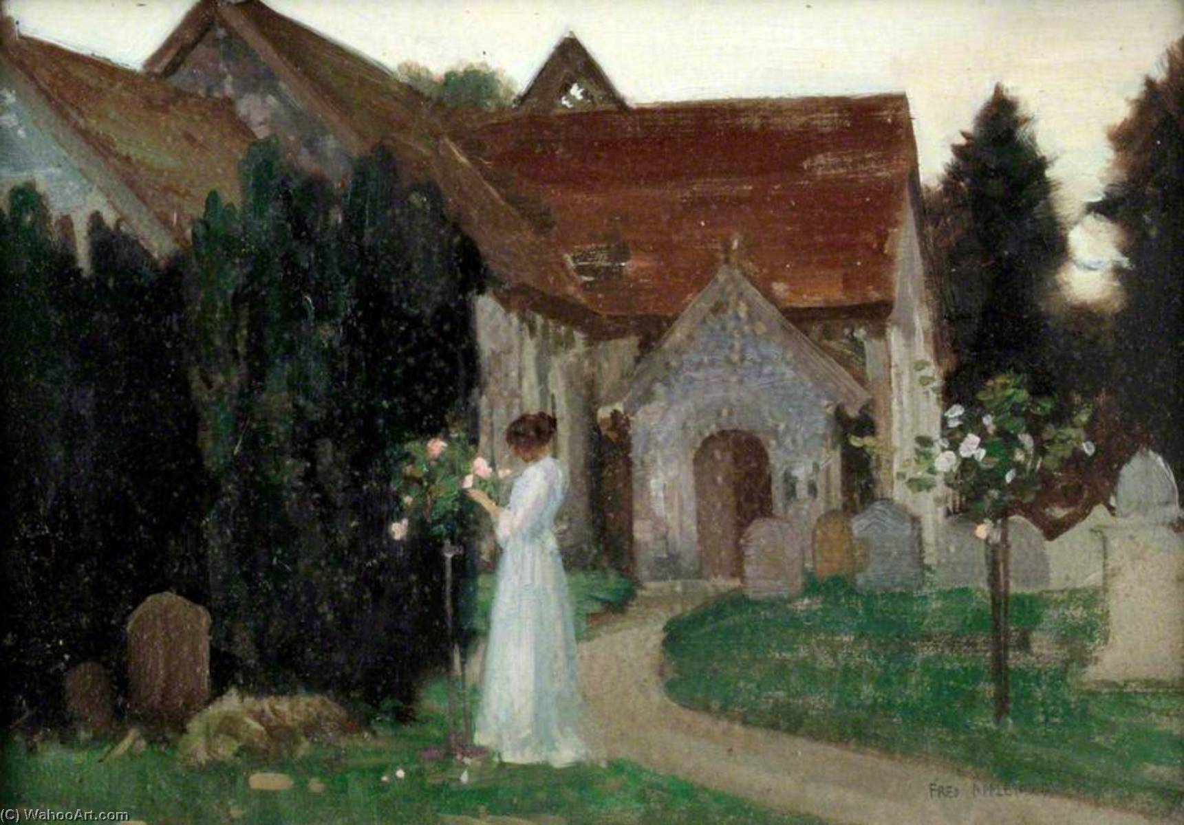 Reproducciones De Pinturas Itchen Abbas Church, 1940 de Frederick ...